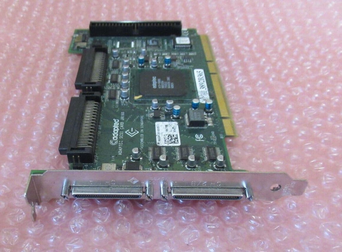 Adaptec 39160 0360MG SCSI U160 Dual Channel PCI Controller Card & Cable ...