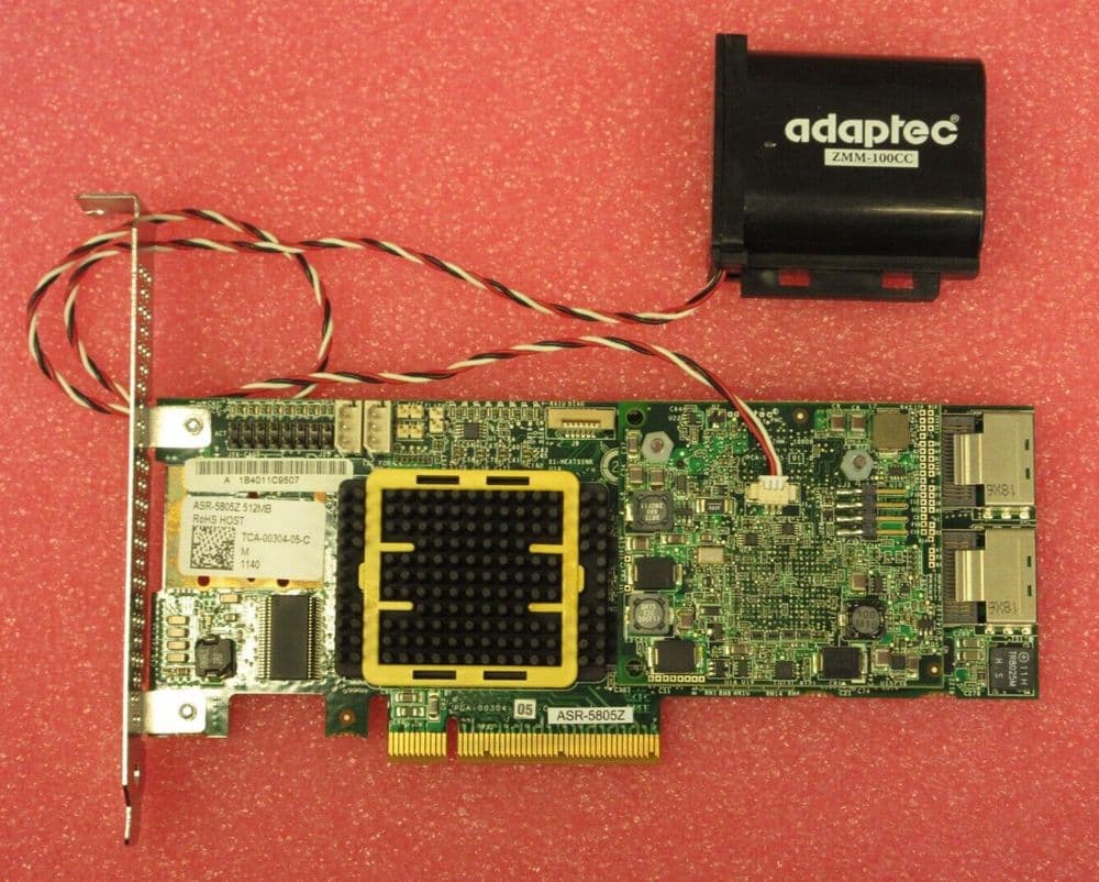 Adaptec ASR-5805Z 8-Port SAS/SATA 512mb FH RAID Controller Card PCA ...