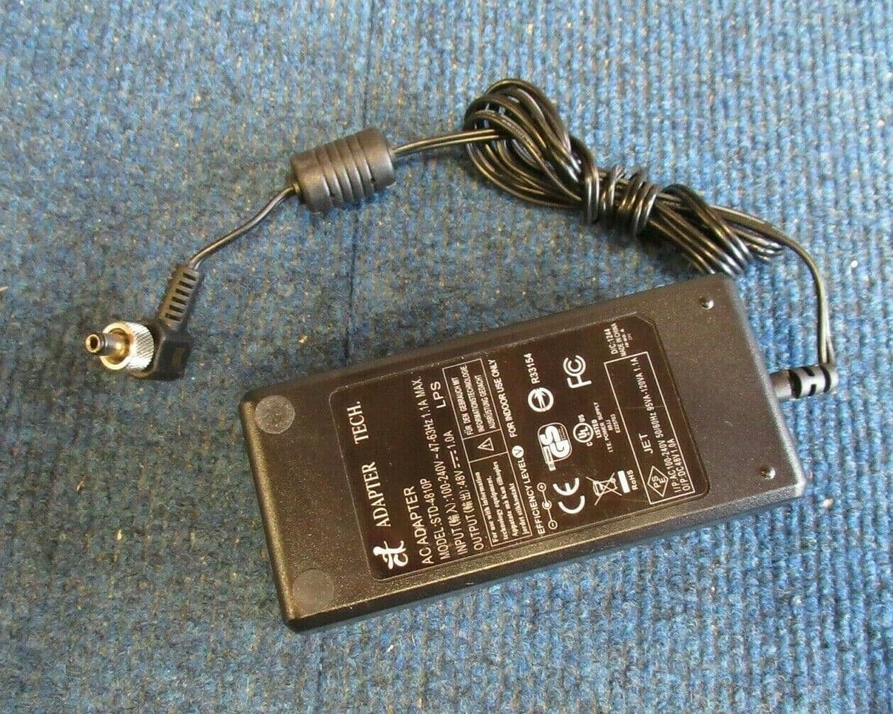 Adapter Tech STD-4810P AC Power Adapter Charger 48V 1 0A 48W