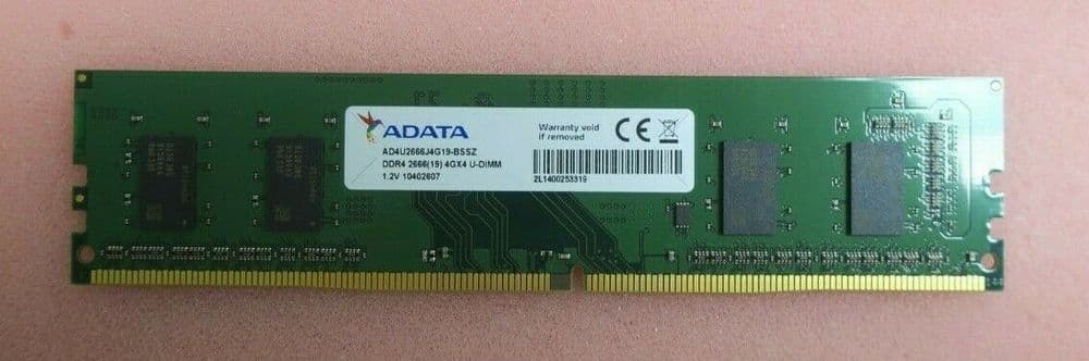 ADATA 4GB 4GX4 DDR4-2666 U-DIMM 288-Pin Memory AD4U2666J4G19-BSSZ For QNAP