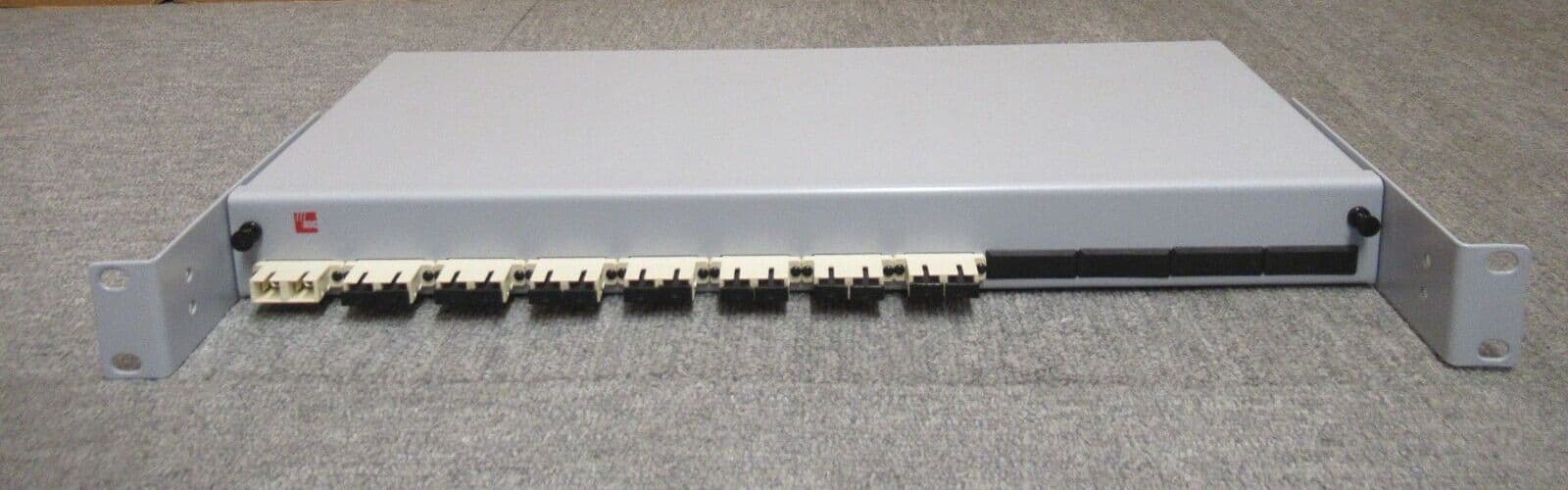 ADC 8 Port 19" 1U Grey Rack Mount Fiber Optic Patch Panel LC Multimode ...