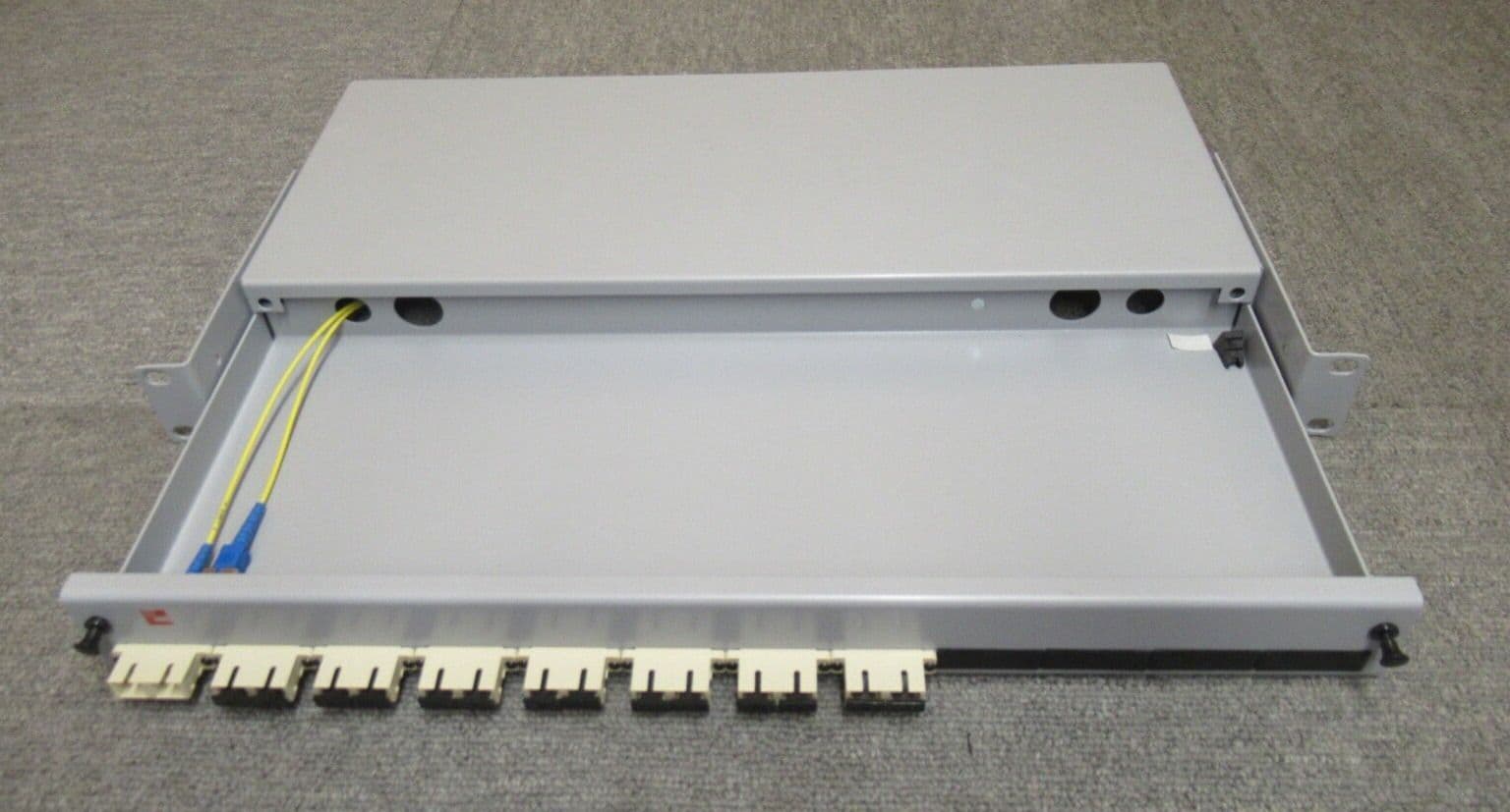 ADC 8 Port 19" 1U Grey Rack Mount Fiber Optic Patch Panel LC Multimode ...