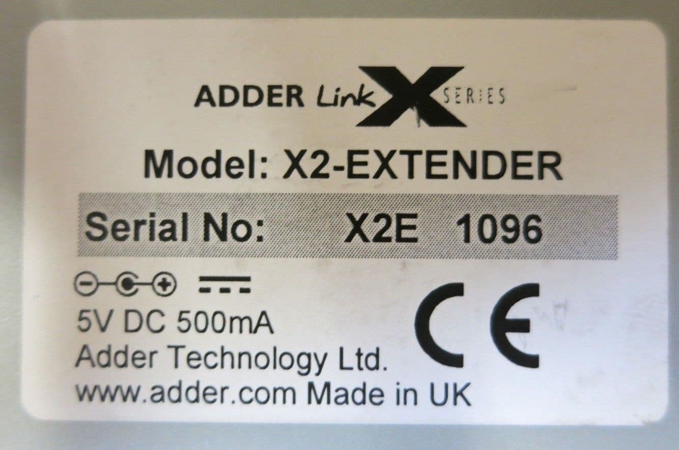 Adder Adderlink X2-Extender X2 Series VGA PS2 Extender Local Unit No AC ...