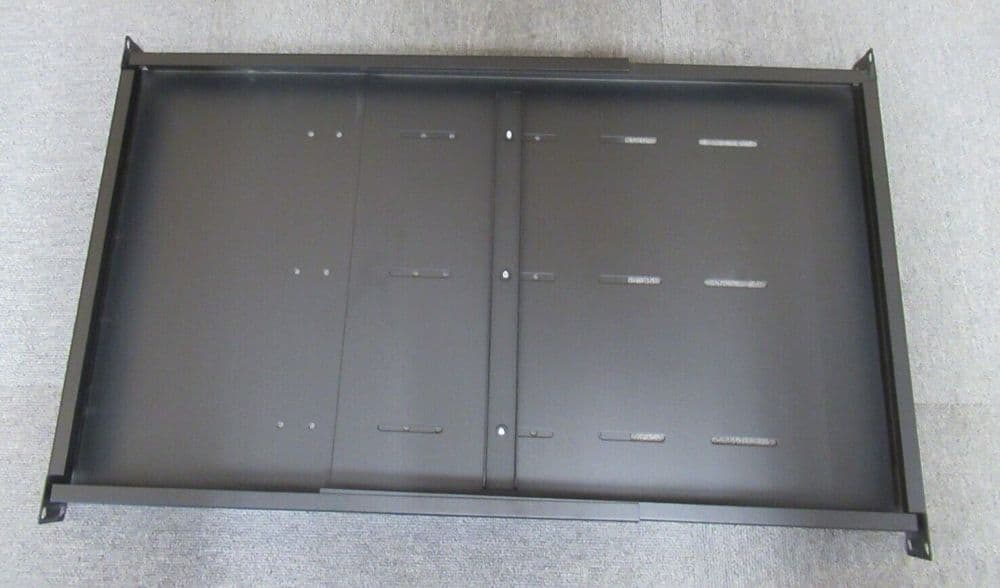 Adjustable Four-Post Black Data Rack Shelf 1U 19& x22; 500mm To 900mm Depth