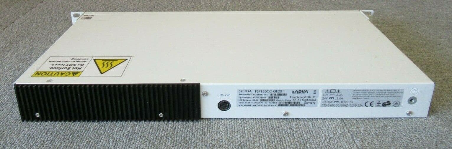 ADVA FSP150CC-GE201S EtherJack Optical Networking Ethernet Switch 2x PSU