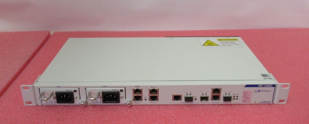 ADVA FSP150CC-GE201S EtherJack Optical Networking Ethernet Switch 2x PSU