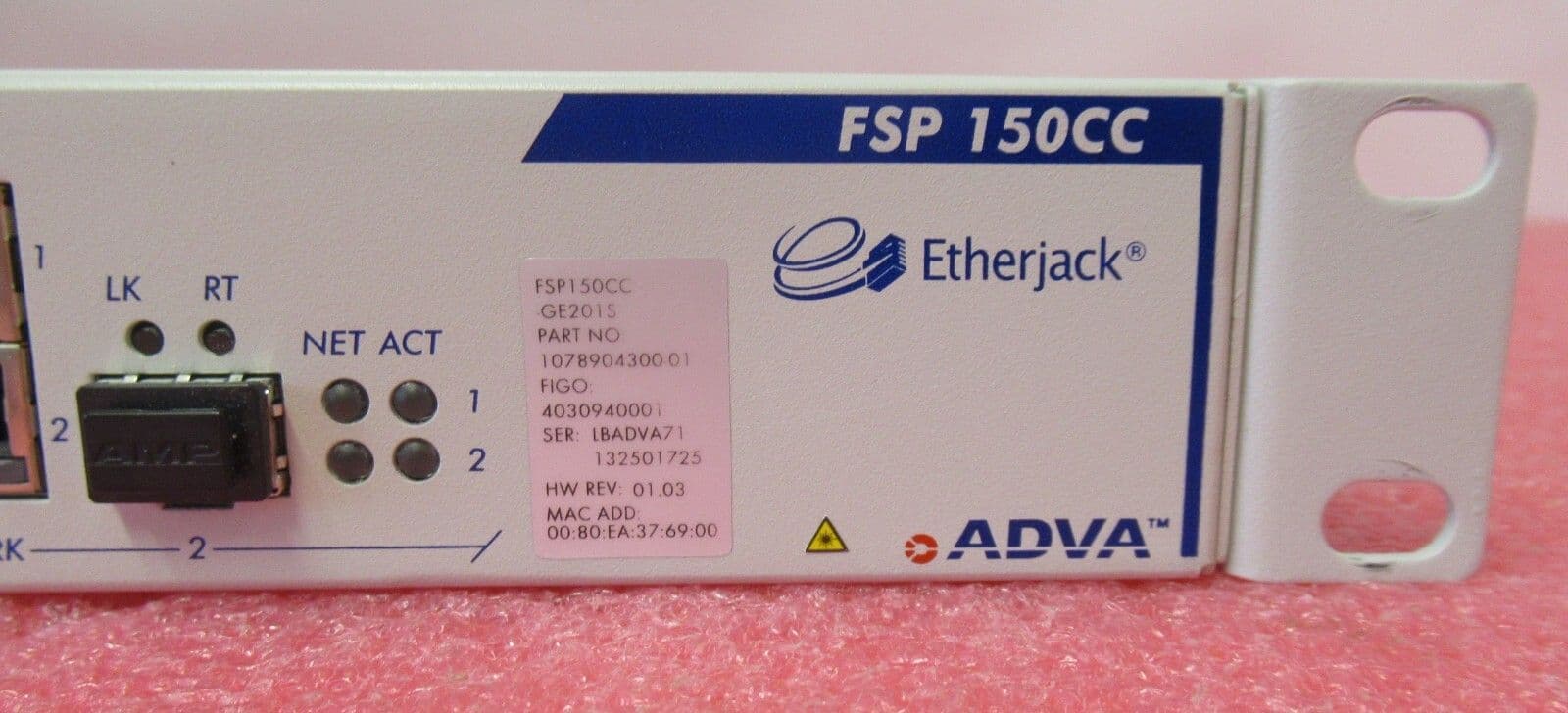 ADVA FSP150CC-GE201S EtherJack Optical Networking Ethernet Switch 2x PSU