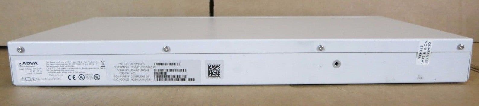 ADVA FSP150CP Optical Fibre Access Switch F150/BT-/CP/GIG/2AC 0078993005