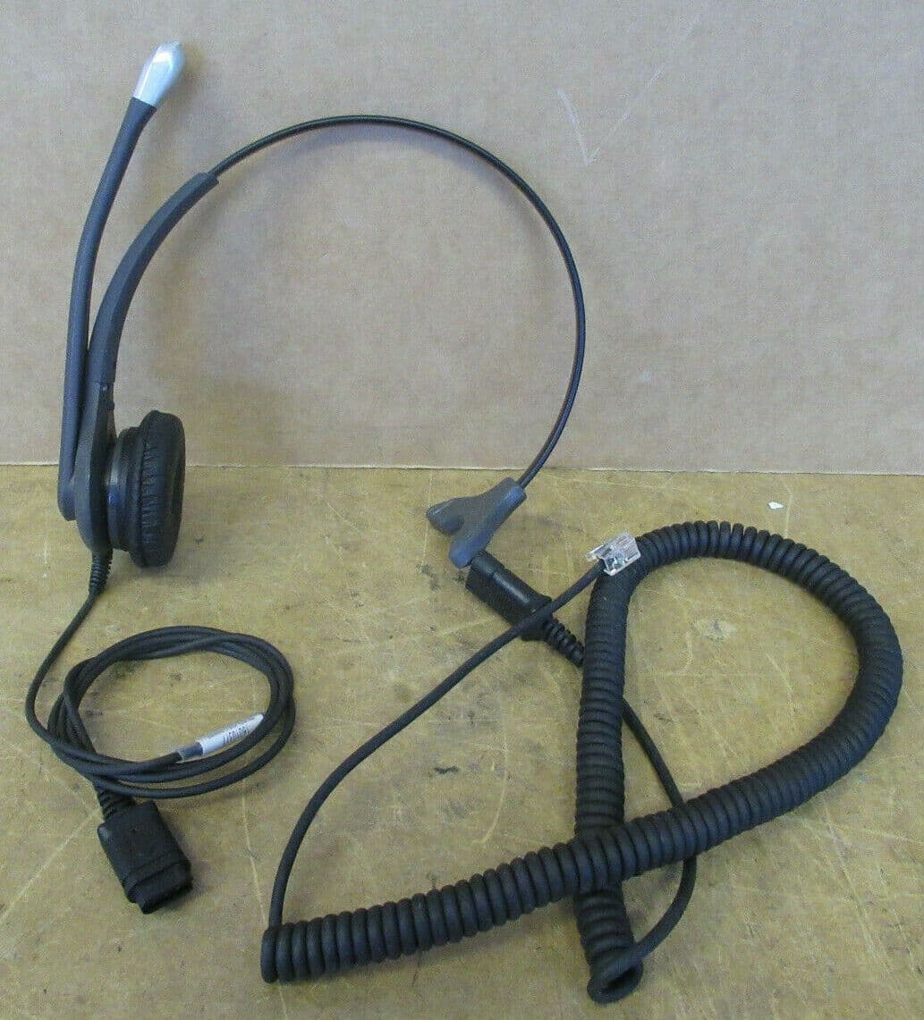 Agent Headsets 700WB Monaural Single Ear Noise Cancelling Wired Headset