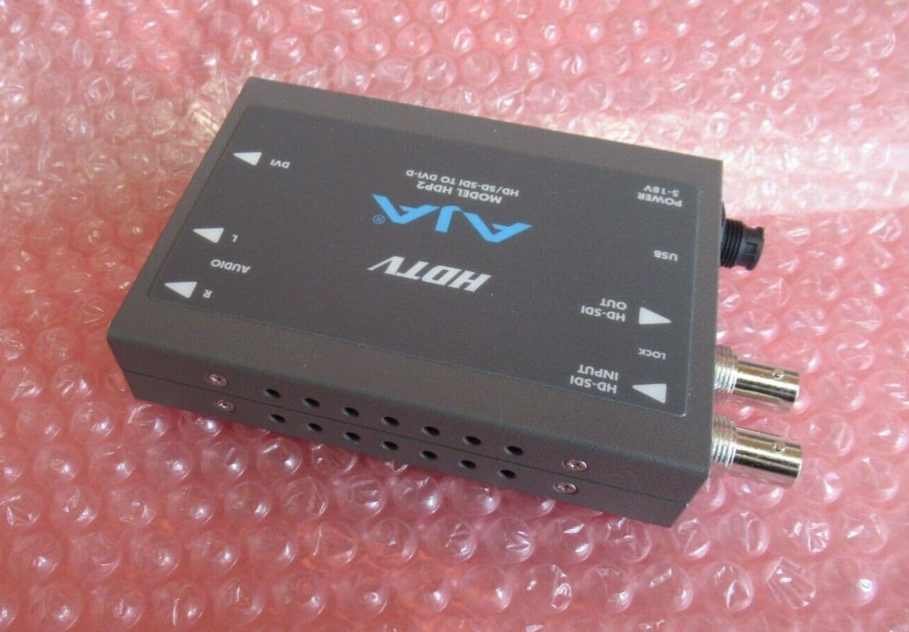 AJA HDP2 HD-SDI/SDI To DVI-D and Audio Converter With AC Power Adapter