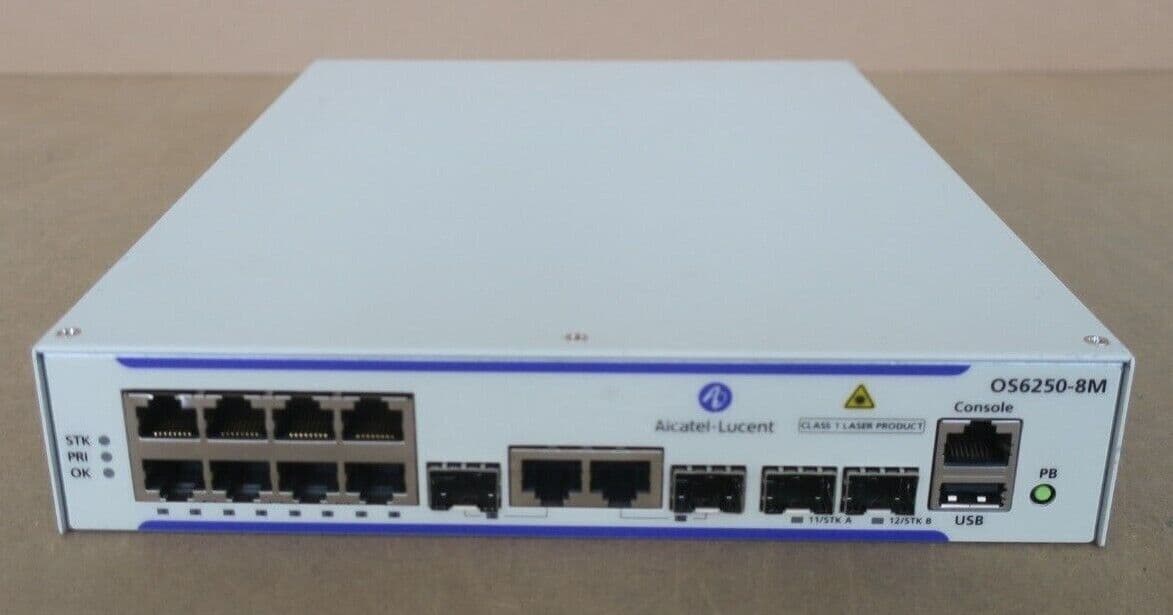 Alcatel-Lucent OmniSwitch OS6250-8M 8x10/100BaseT 2x1Gb RJ45/SFP 2xSFP ...