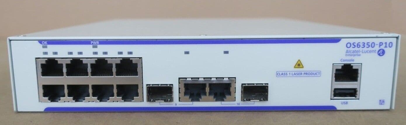 Alcatel-Lucent OmniSwitch OS6350-P10 8x10/100BaseT PoE 2x1Gb RJ45/SFP ...