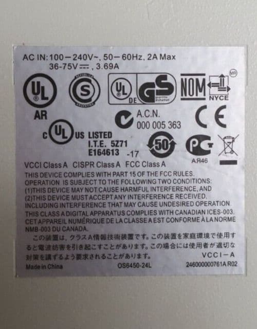 Alcatel-Lucent OmniSwitch OS6450-24L 24x 10/100 RJ45 2x 1G/10Gb SFP 1U ...