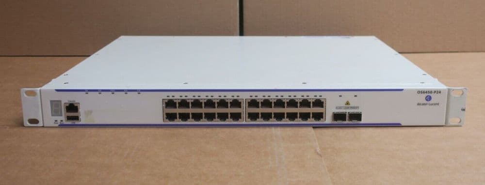 Alcatel-Lucent OmniSwitch OS6450-P24 24x 1GbE PoE 2x 1/10G SFP Stackable Switch