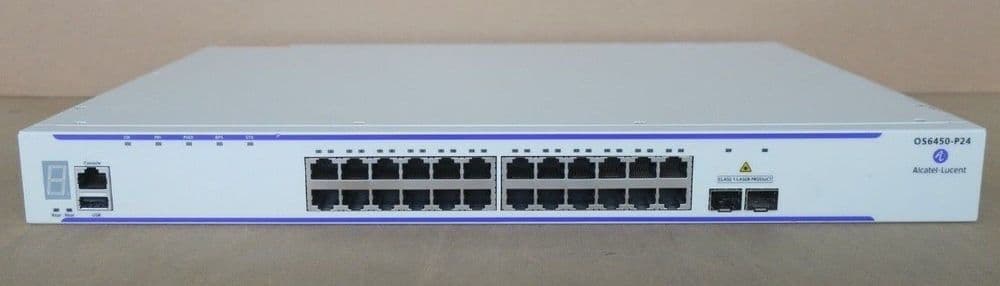 Alcatel-Lucent OmniSwitch OS6450-P24 24x 1GbE PoE 2x SFP 1U Stackable Switch