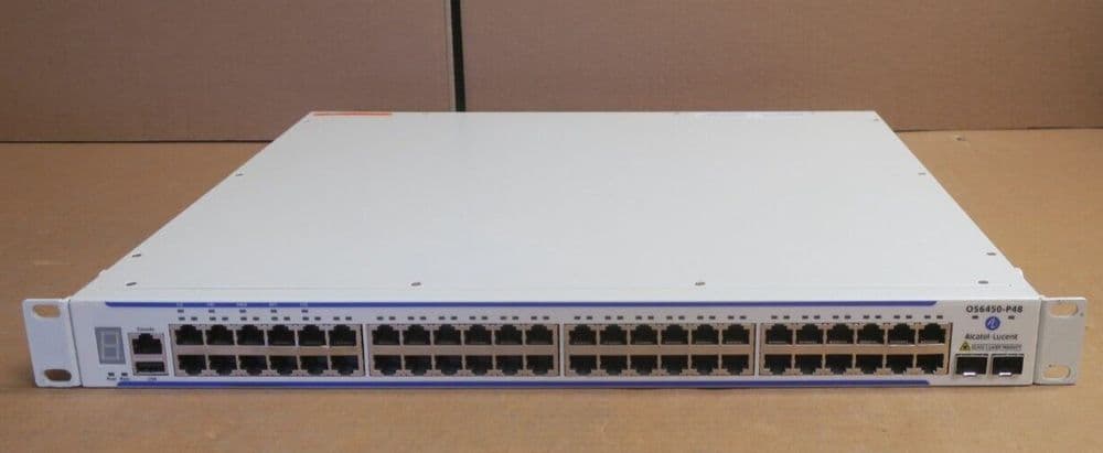 Alcatel-Lucent OmniSwitch OS6450-P48 48x 1GbE RJ45 PoE & 2x 10Gb SFP 1U ...
