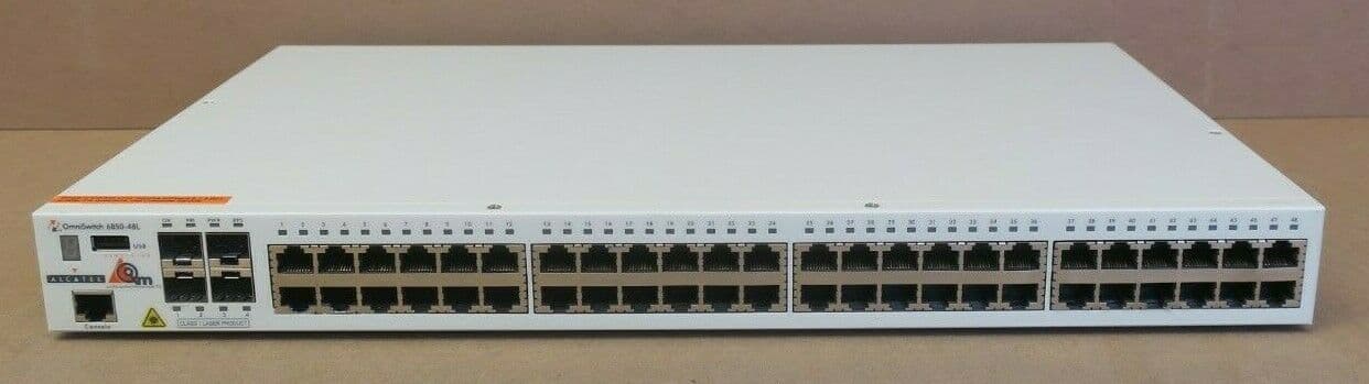 Alcatel-Lucent OmniSwitch OS6850-48L 44x 10/100Mb RJ45 4x 1Gb SFP/RJ45 ...