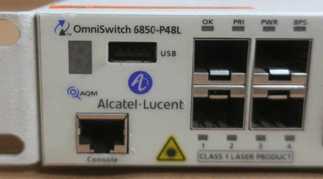 Alcatel-Lucent OmniSwitch OS6850-P48L PoE 44x 10/100Base-T 4x 1G SFP/RJ45 Switch