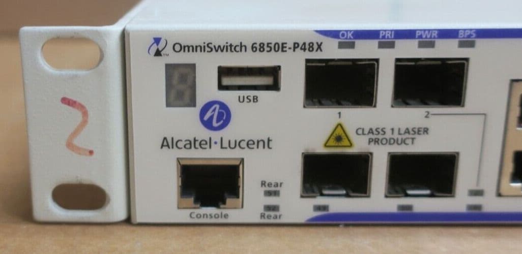 Alcatel-Lucent OmniSwitch OS6850E-P48X 46x 1GbE PoE 2x SFP/RJ45 2x SFP ...