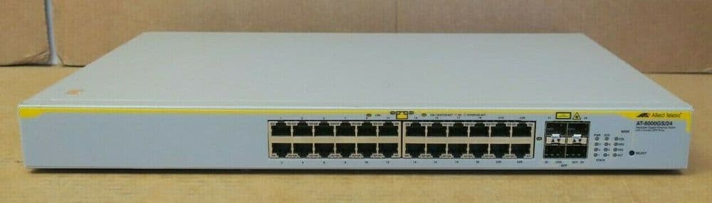 Allied Telesis AT-8000GS/24 24-Port Gigabit 4x Combo Ports Ethernet Switch