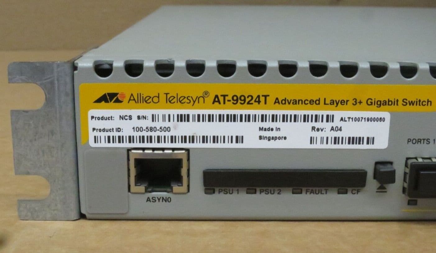 Allied Telesis EMC AT-9924T-EMC 24-Port RJ-45 4 SFP Gigabit Switch 100-580-500