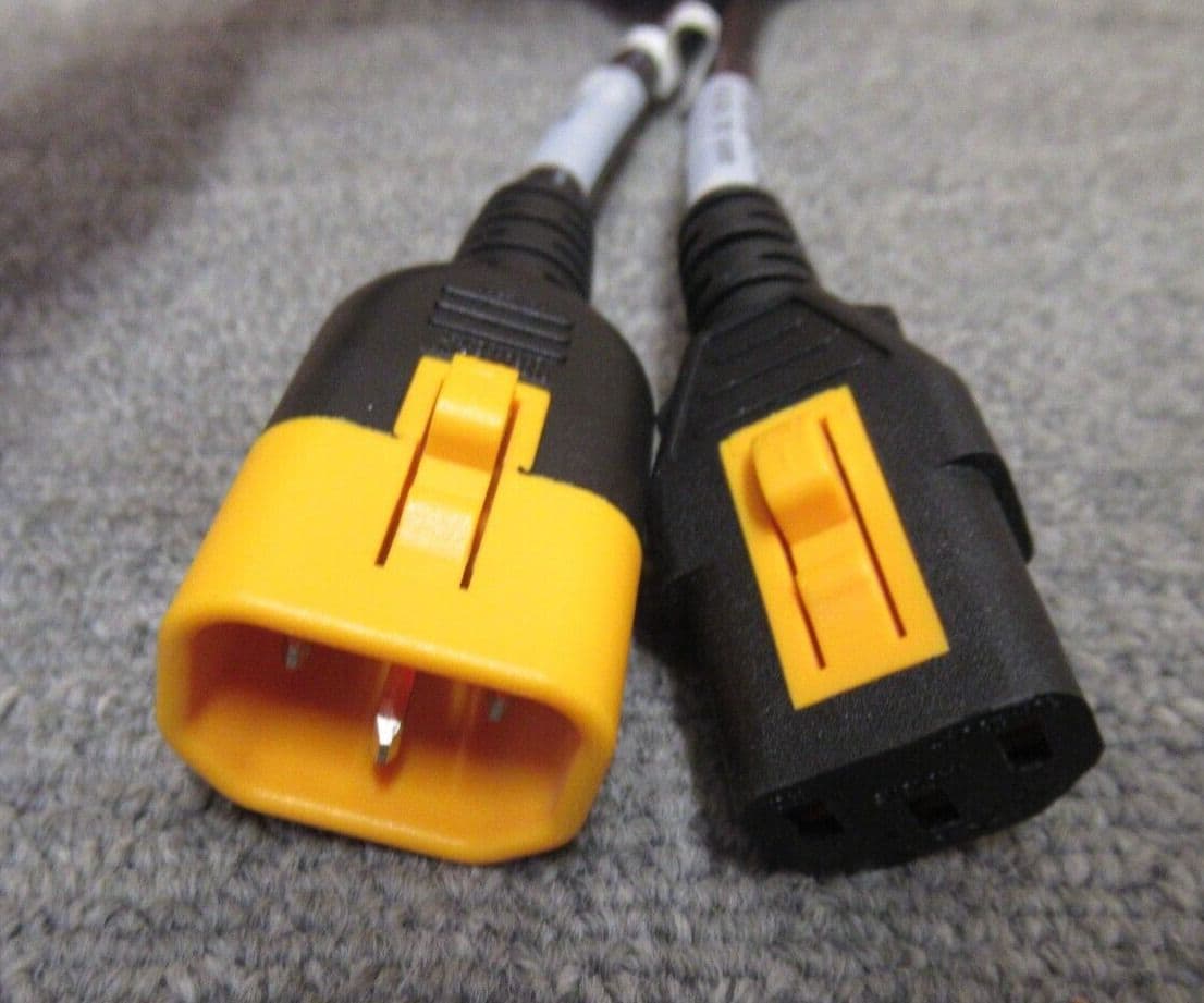 APC AP8704S-WW 1 2M Locking C13 To Locking C14 Male To Female Power Cable
