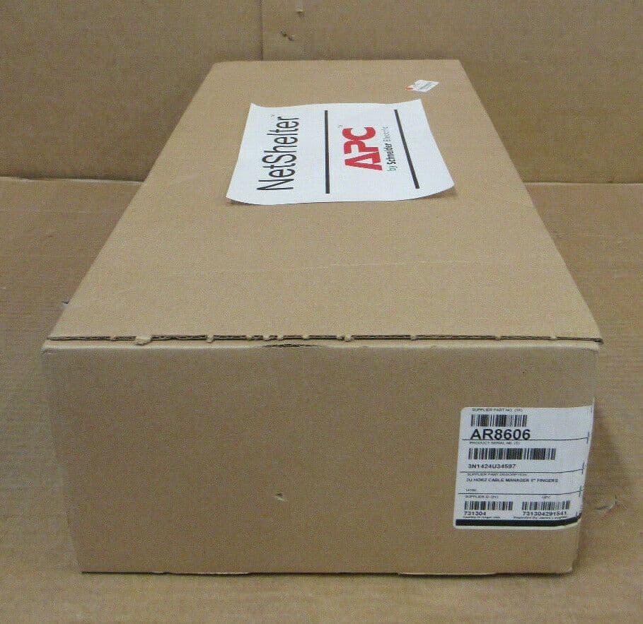 APC AR8606 Horizontal Cable Manager 2U x 6" Deep Single-Sided with Cover