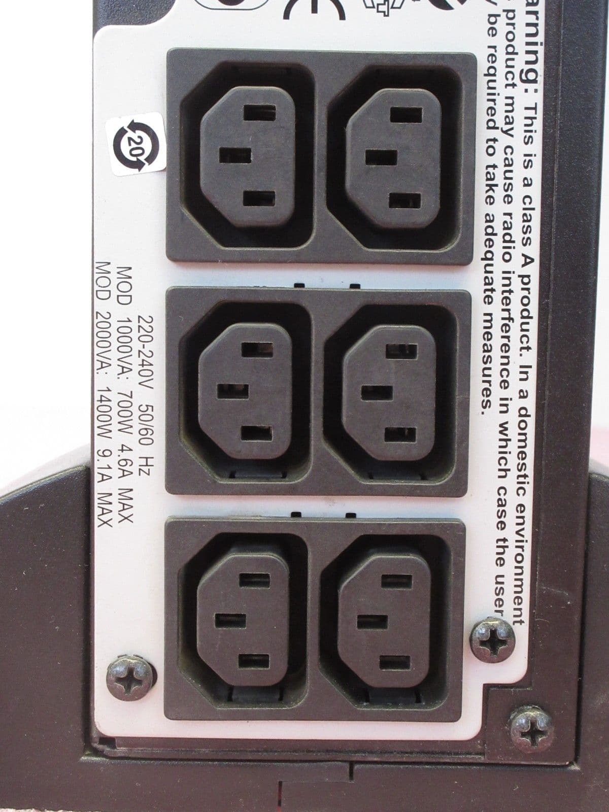 APC SURT2000XLI Smart-UPS RT 2000VA 1400w 2kVA 6x C13 2U Tower UPS 230v