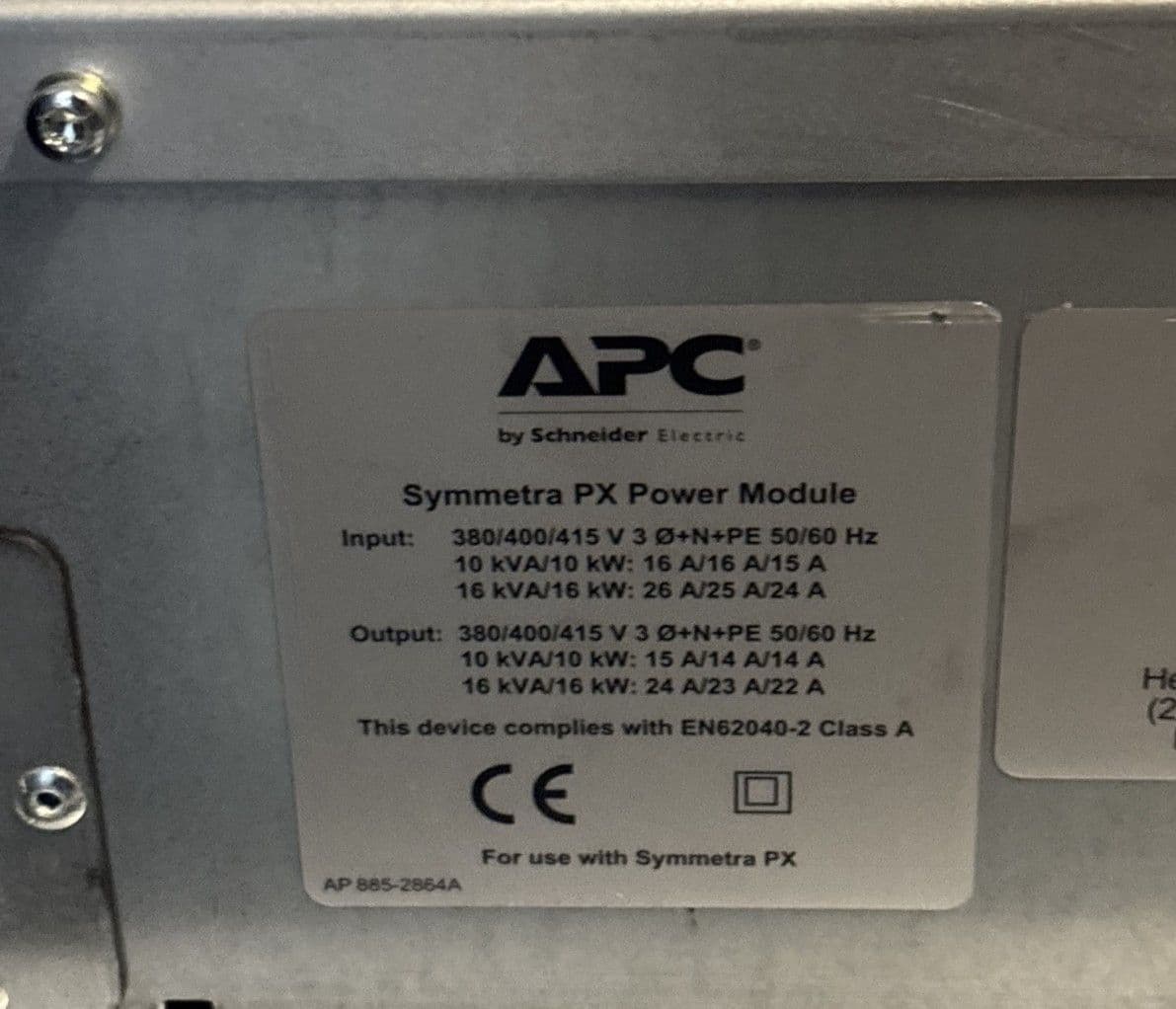 APC SYPM10K16H Symmetra PX 3-Phase Power 10/16kVA 16kW 16000VA 400v UPS ...