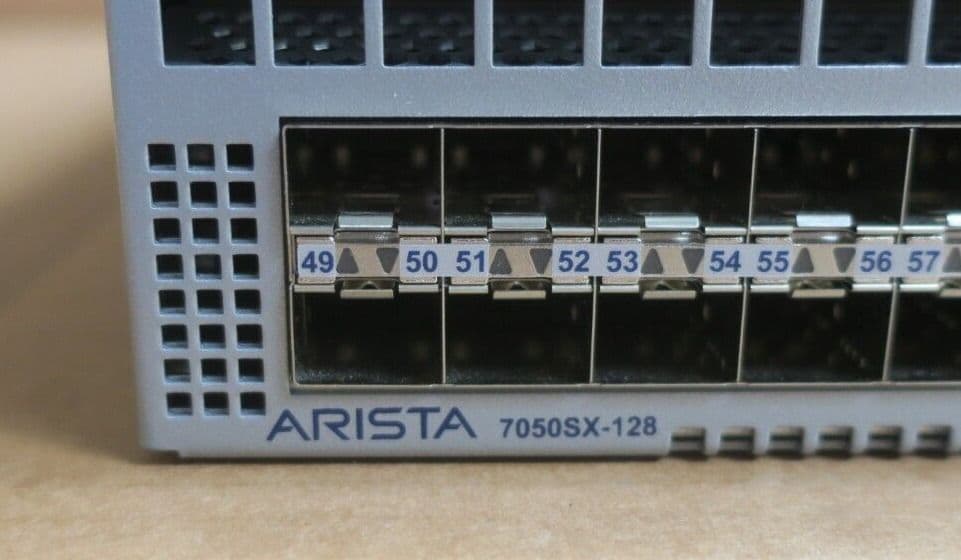 Arista DCS-7050SX-128 96x 1/10GbE SFP 8x 40GbE QSFP Port 2U Switch 2x PSU