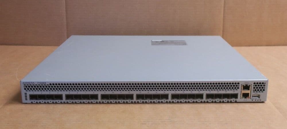 Arista DCS-7124SX-R 24-Port 1/10GbE SFP 1U L2/L3 Managed Switch B2F 2x PSU