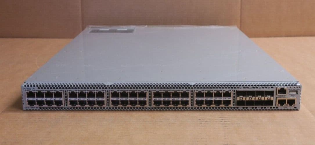 Arista DCS-7140T-8S-F 40x 1/10GbE RJ45 8x 1/10GbE SFP Port 1U Switch 2x PSU