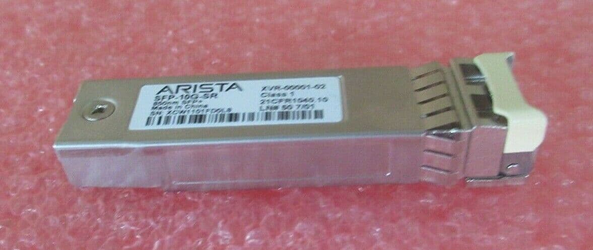 Arista SFP-10G-SR XVR-00001-02 10G SR SFP Ethernet Module Transceiver
