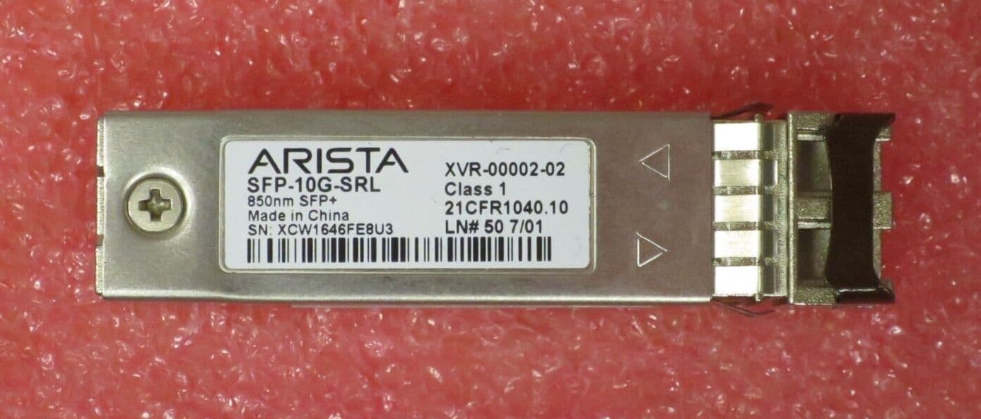 Arista SFP-10G-SRL 850nm 10G SFP XVR-00002-02 Optical Transceiver ...