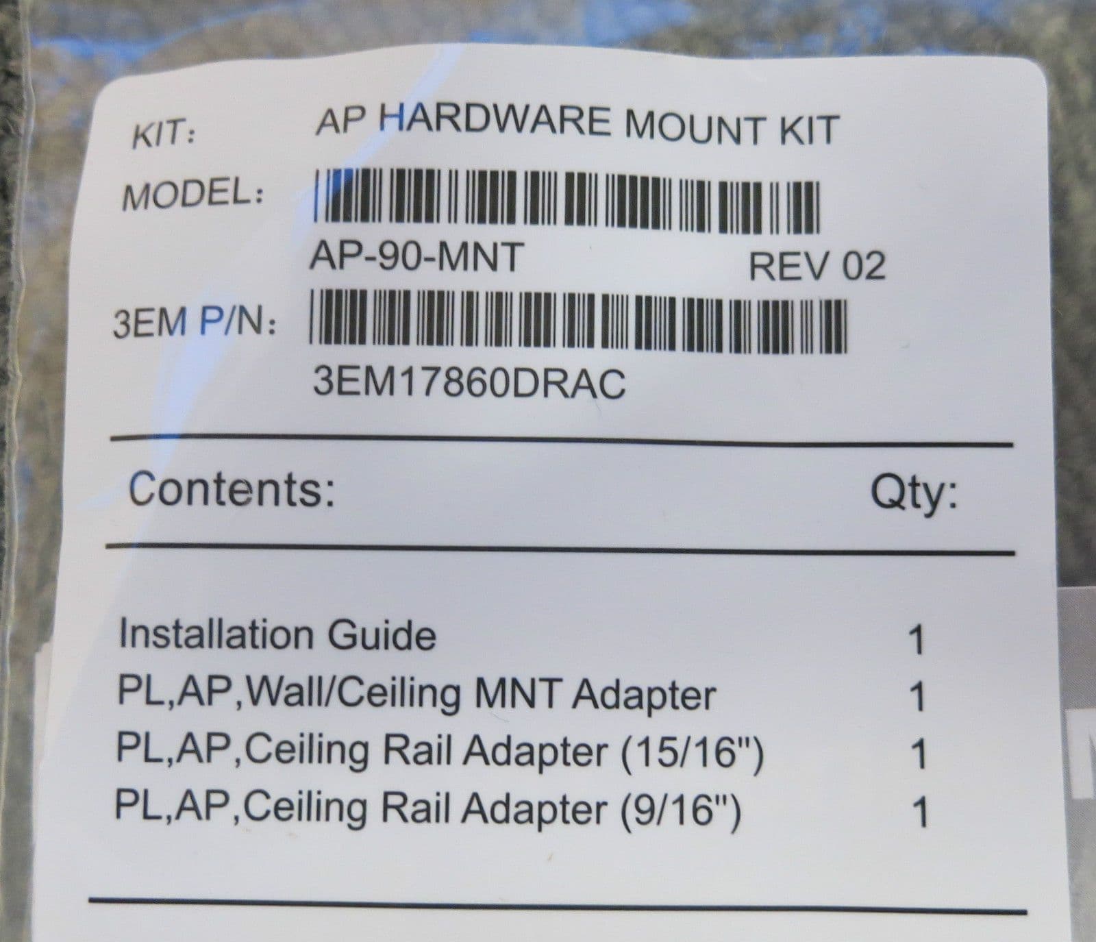 Aruba Networks AP-90-MNT AP-90 Series Mount Kit