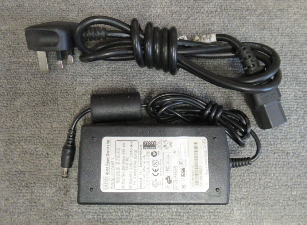 Asian Power Devices DA-60F19 AC Power Adapter Charger 60-Watt 19-Volts ...