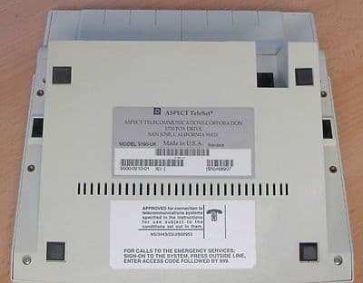 Aspect TeleSet Turret Phone 3190-UK 9500-0210-01