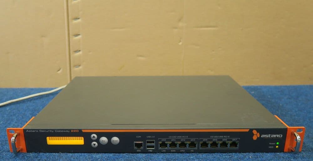 Astaro Secuity Gateway 220 - 10/100/1000 Gigabit Rackmount Firewall ...