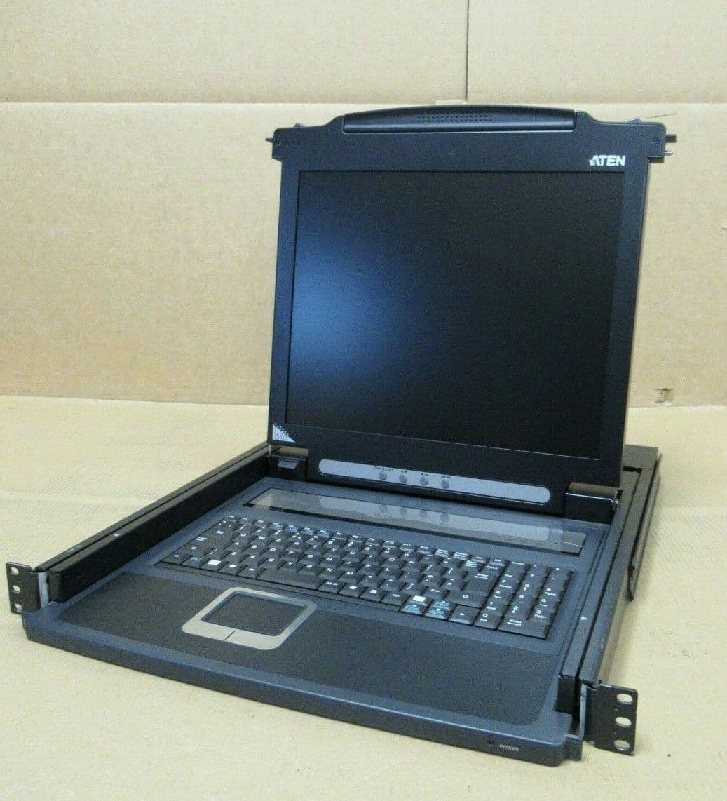 Aten CL1000M - 17" LCD VGA KVM PS/2 1U Rackmount KMM Console Monitor ...