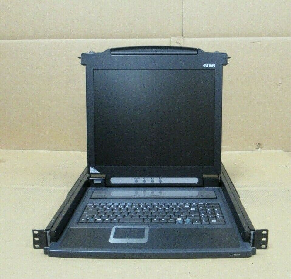 Aten CL1000M - 17" LCD VGA KVM PS/2 1U Rackmount KMM Console Monitor ...