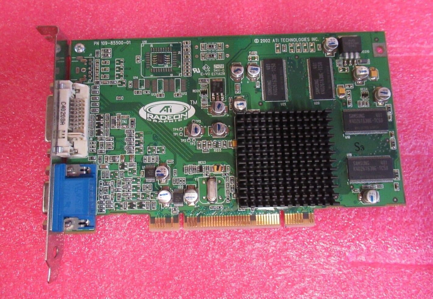 ATI Radeon 109-85500-01 1028551400 7000 32MB DVI VGA PCI Desktop ...