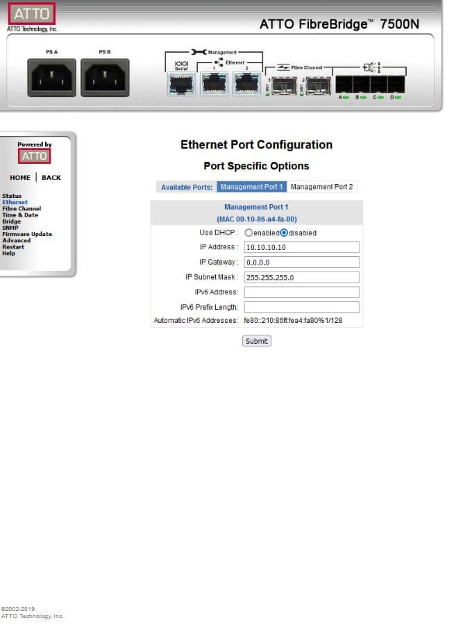Atto FibreBridge 7500N FCBR-7500-DN1 16Gb FC to 12Gb SAS 4163-0054-R00 ...