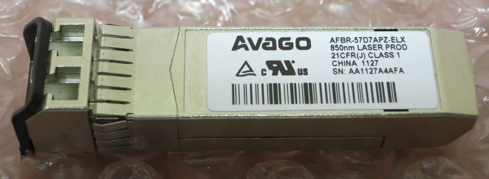 Avago AFBR-57D7APZ-ELX - 850NM 8Gbps SFP Optical Transceiver Avago AFBR-57D7APZ-ELX - 850NM 8Gbps SFP Optical Transceiver