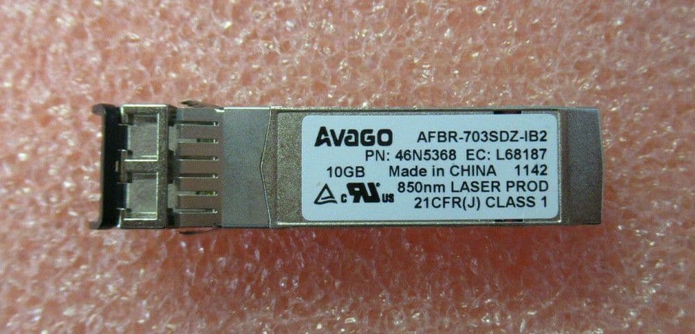 AVAGO AFBR-703ADZ-IB2 10GBASE-SR Ethernet 850nm MM LC Duplex SFP ...
