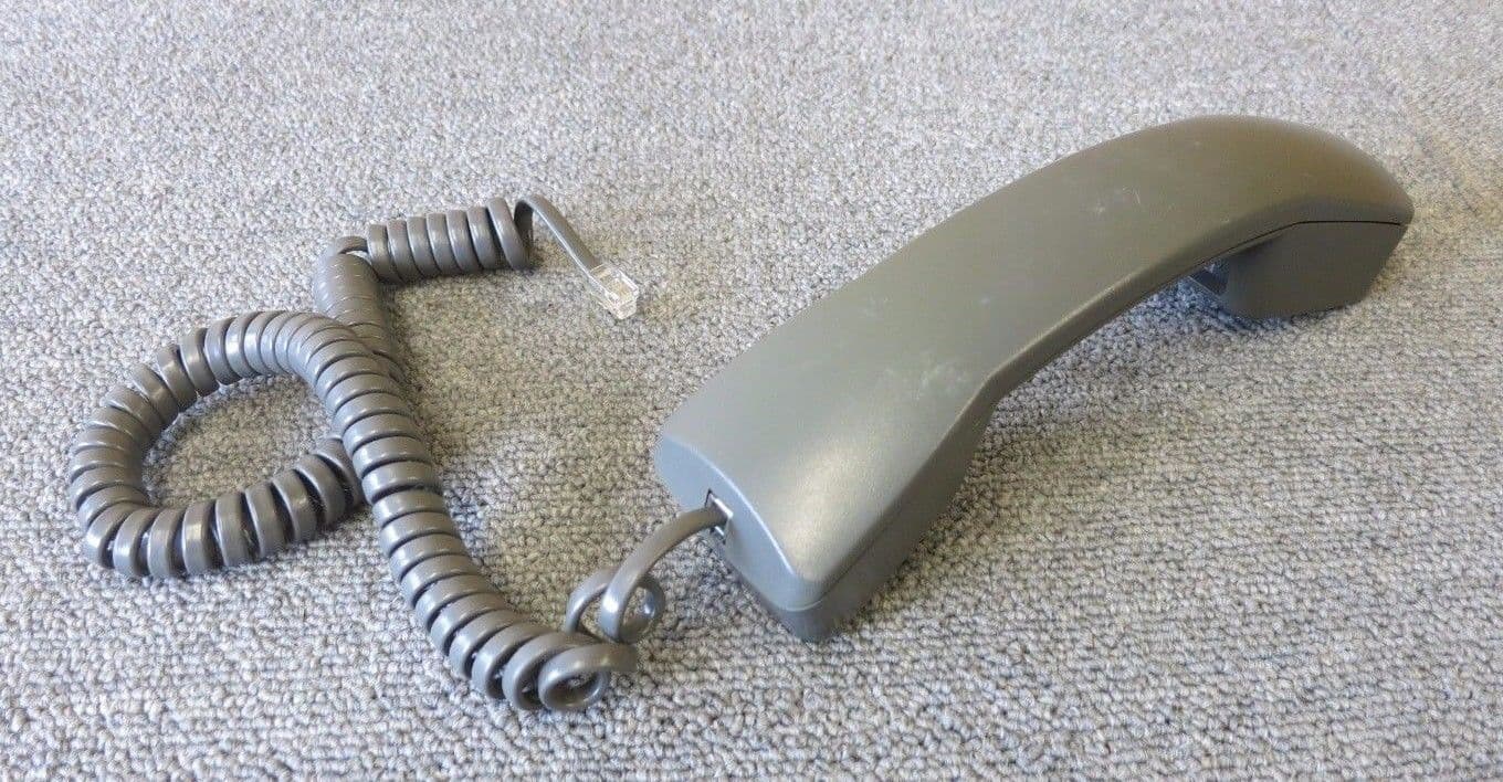 Avaya Lucent Deep Grey Replacement Telephone Handset And Curl Cord