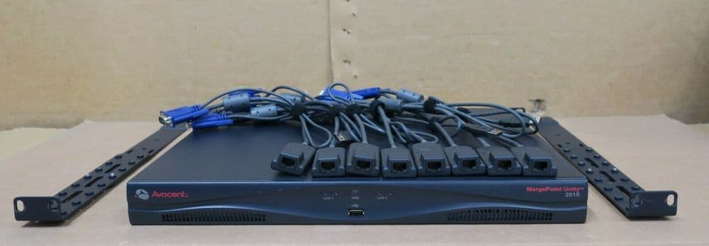 Avocent 16 Port MergePoint Unity MPU2016 USB Digital KVM IP Switch 8x ...