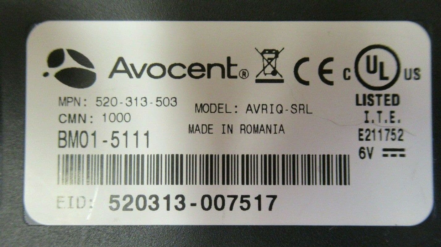 Avocent 520-313-503 AVRIQ-SRL Server Interface Module With Power For VT 100