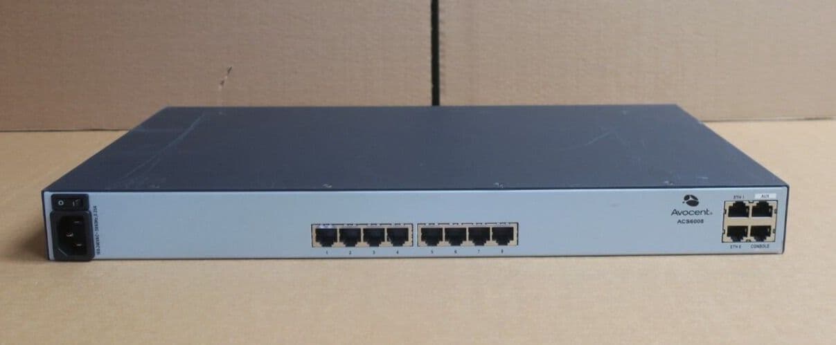 Avocent ACS 6008 8-Port Console Server SAC Single PSU Auxiliary Port ...