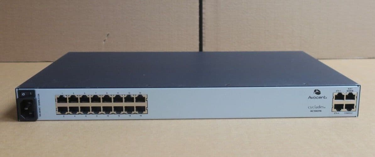 Avocent ACS 6016 16Port Console Server SAC Single PSU Auxiliary Port ...