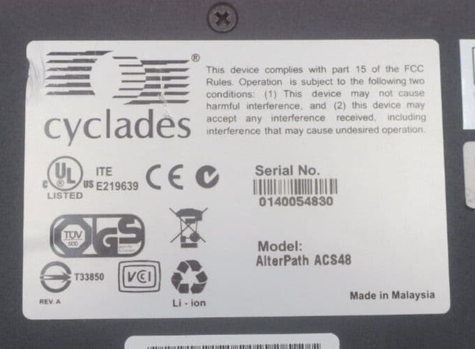 Avocent Alterpath Cyclades ACS48 48-Port SAC Single PSU Serial Console ...